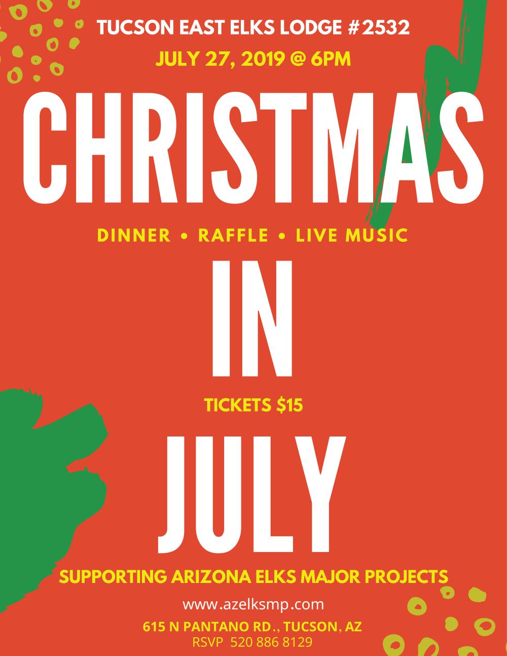 Annual Christmas in July Fundraiser | Arizona Elks Major Projects